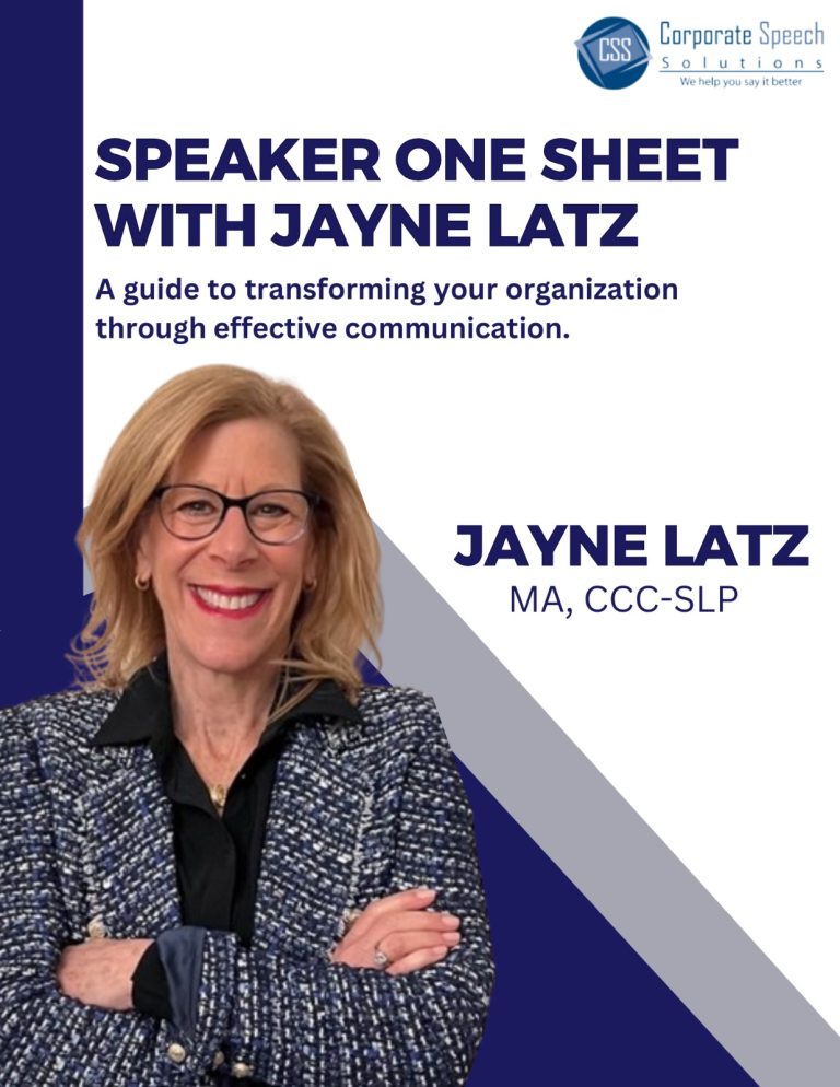 Corporate Training and Presentations - Corporate Speech Solutions